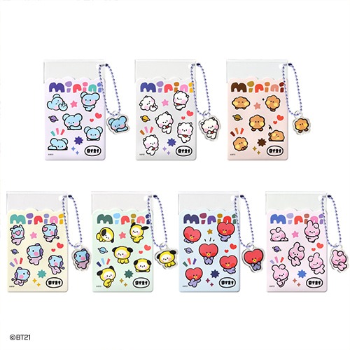 BT21 minini Characters Clear Card Storage Pocket Holders - Shimshop B2B