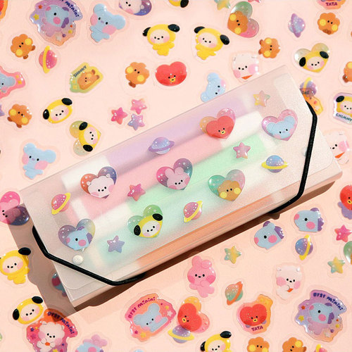 BT21 minini Characters Flake Epoxy Decoration Stickers - Shimshop B2B