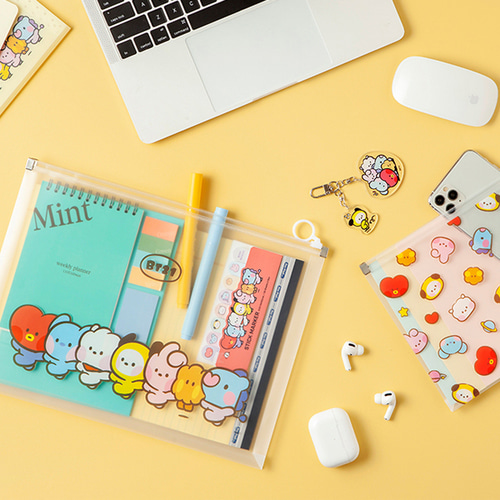 BT21 minini Characters Transparent Document Pouches - Shimshop B2B