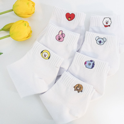 BT21 Characters Emblem Ankle Socks for Students and Women - Shimshop B2B
