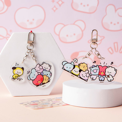 BT21 minini Characters Acrylic Key Rings - Shimshop B2B
